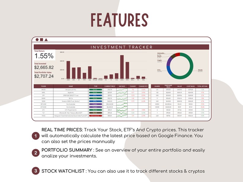 Investment Tracker for Google Sheets | Stock Portfolio for Google ...