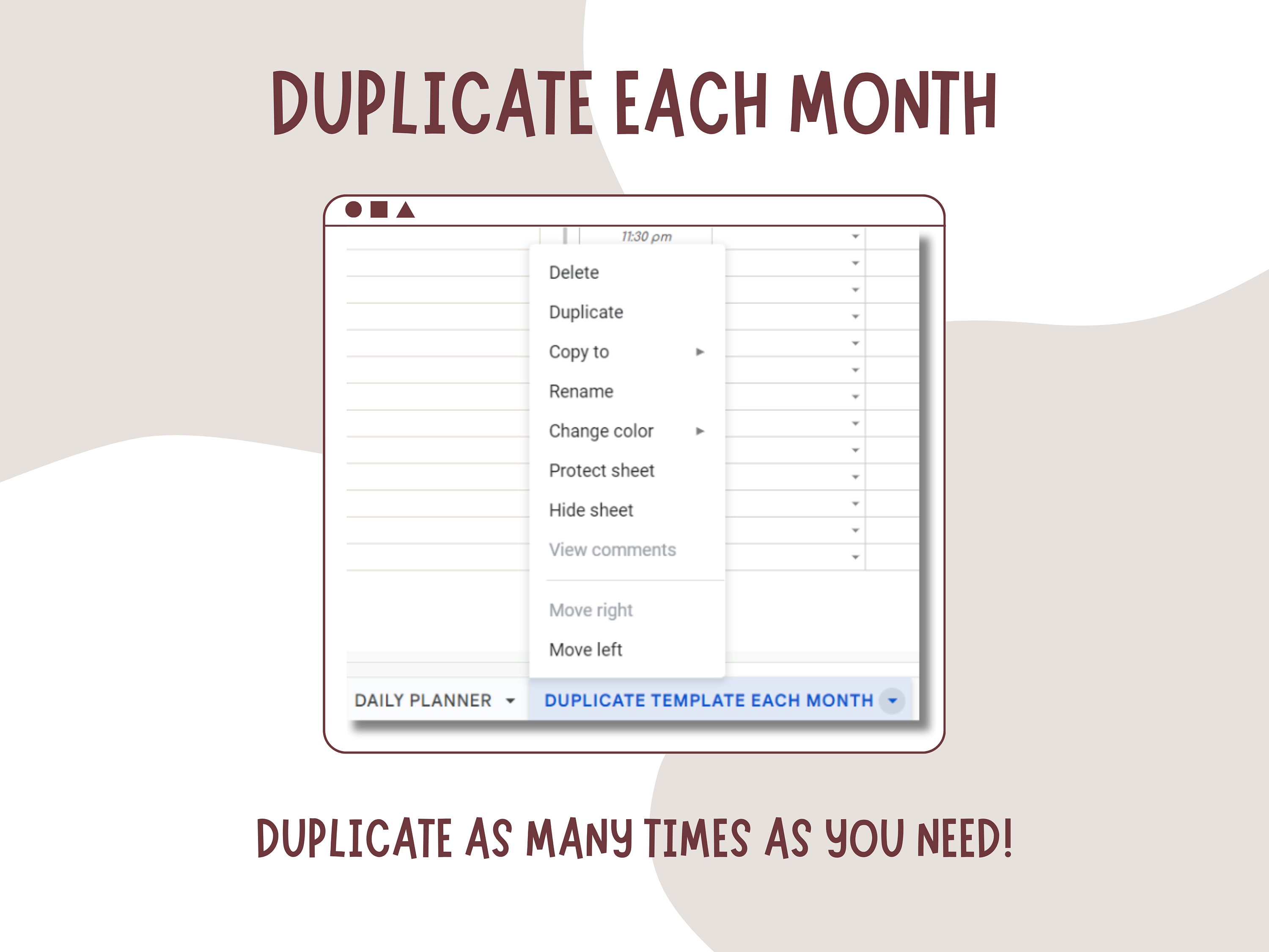 Daily Planner Google Sheets | Hourly Planner | Daily Schedule Google ...