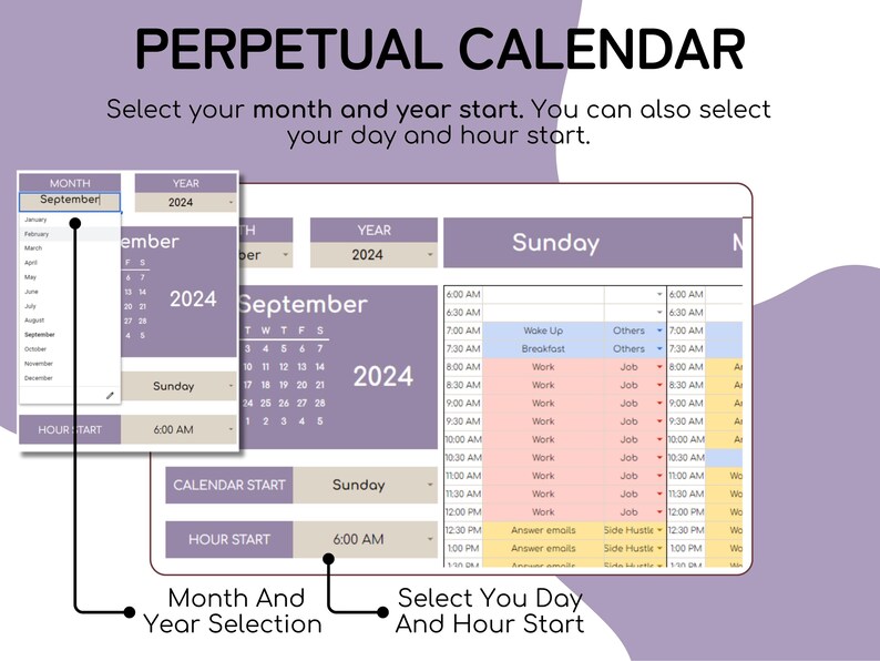 Daily Schedule Spreadsheet | Weekly Schedule Google Sheets | Google ...