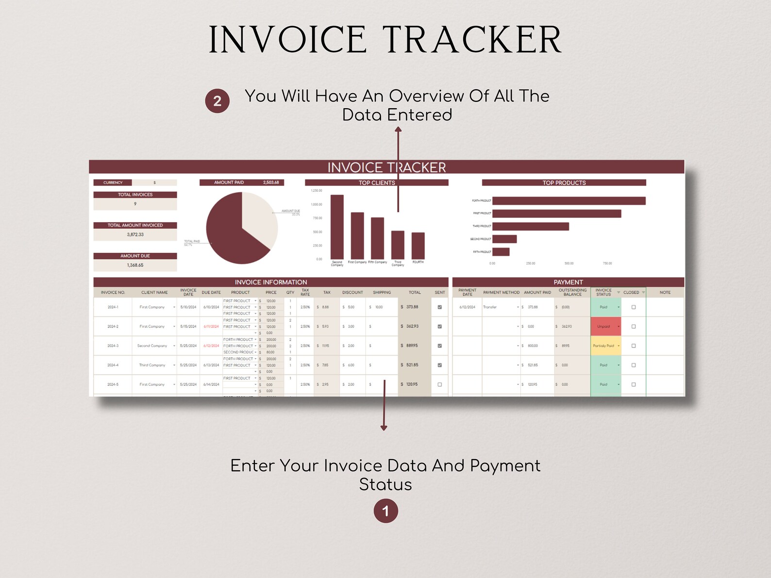 Invoice Tracker Google Sheets Business Manager Invoice Tracker ...