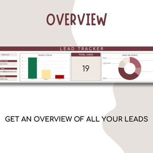 Lead Tracker for Google Sheets Spreadsheet | Digital Client Management ...
