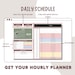 Daily Planner Google Sheets | Hourly Planner | Daily Schedule Google ...