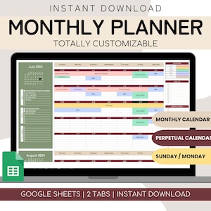 Yearly Planner Google Sheets Template | Daily Checklist | Instant ...