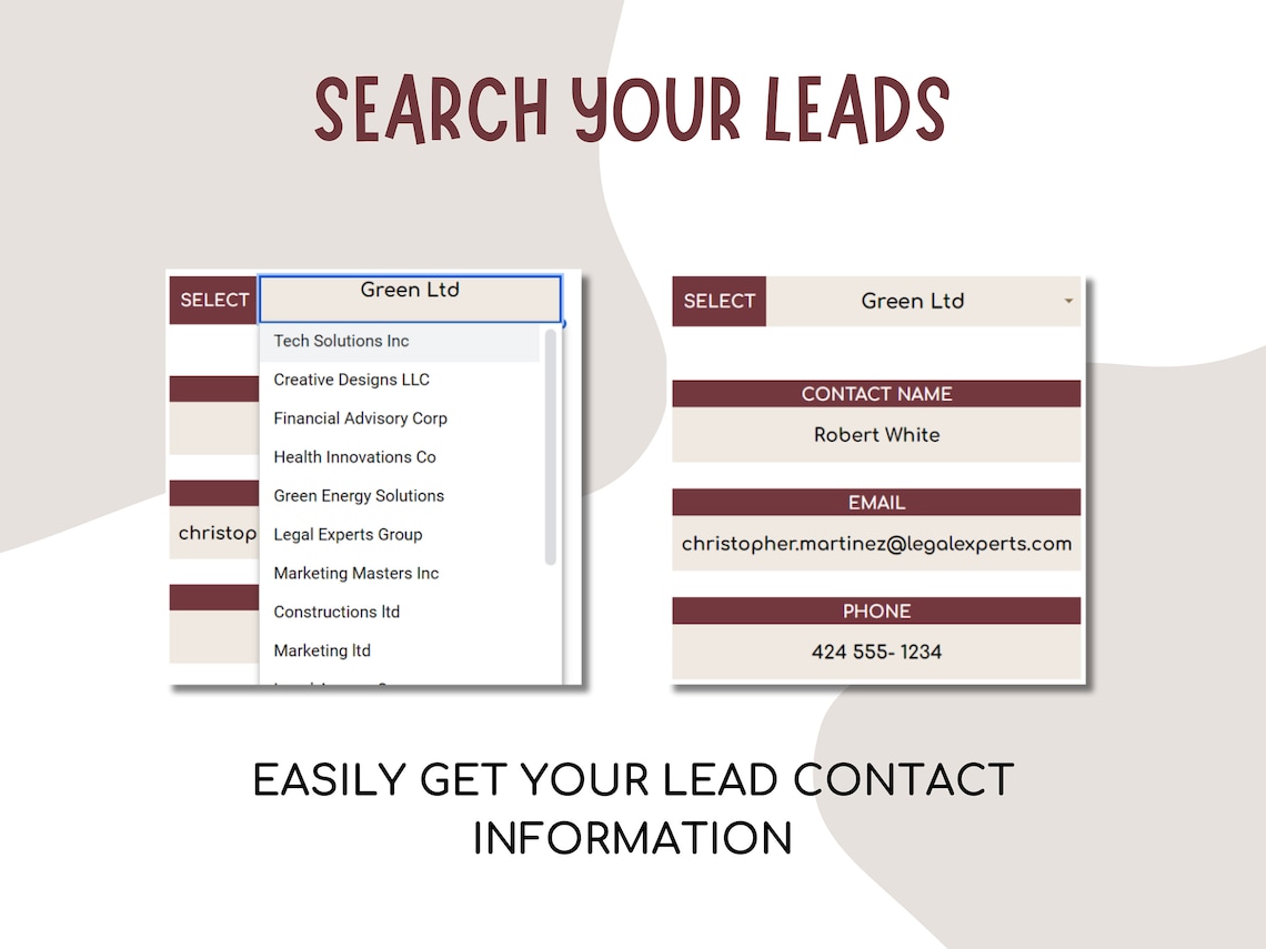 Lead Tracker for Google Sheets Spreadsheet | Digital Client Management ...