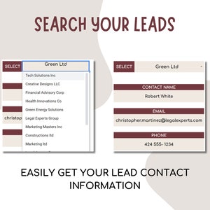 Lead Tracker for Google Sheets Spreadsheet | Digital Client Management ...