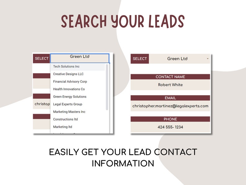 Lead Tracker for Google Sheets Spreadsheet | Digital Client Management ...