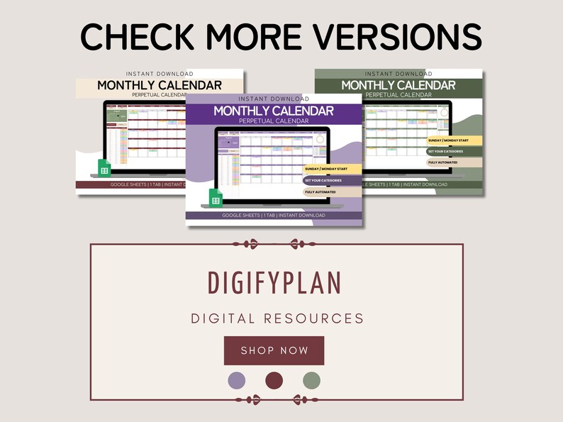 Monthly Calendar Spreadsheet Google Sheets | Google Sheets Daily ...