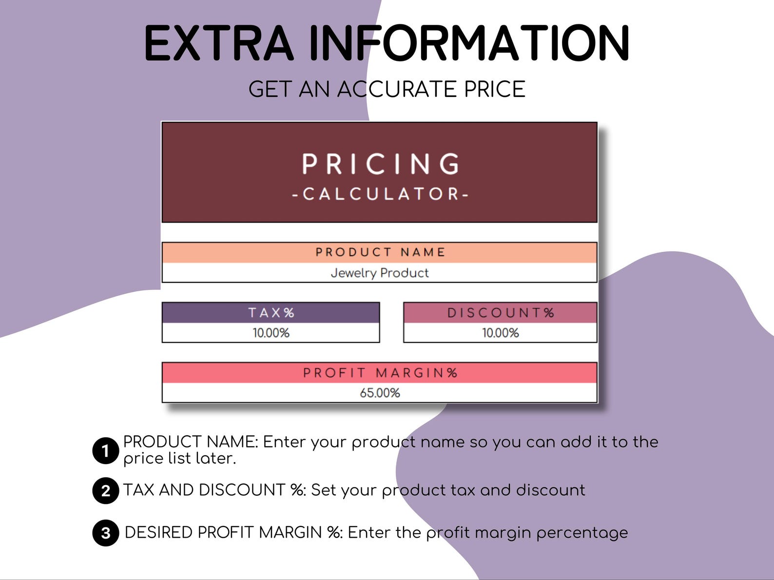 Pricing Calculator for Small Business Google Sheets | Business Tracker ...