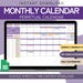 Monthly Calendar Spreadsheet Google Sheets | Daily Schedule | Color ...