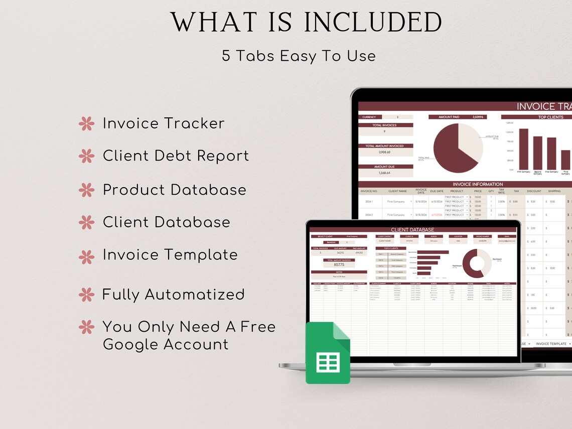 Invoice Tracker Google Sheets Business Manager Invoice Tracker ...
