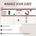 Lead Tracker for Google Sheets Spreadsheet | Digital Client Management ...