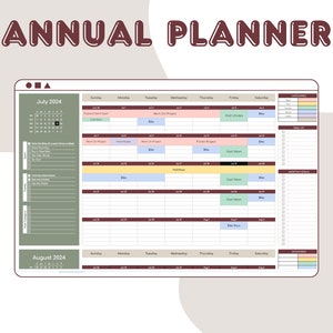 Yearly Planner Google Sheets Template | Daily Checklist | Instant ...