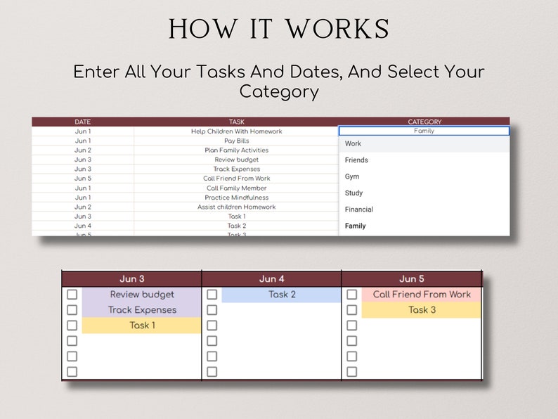 Monthly Calendar Spreadsheet Google Sheets to Do List Daily Schedule ...