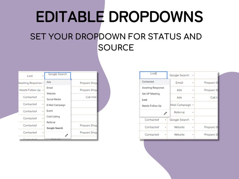 Lead Tracker Google Sheets | Digital Client Management | Communication ...