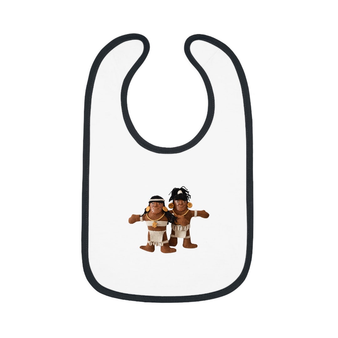 Taino Dolls Baby Contrast Trim Jersey Bib - Etsy