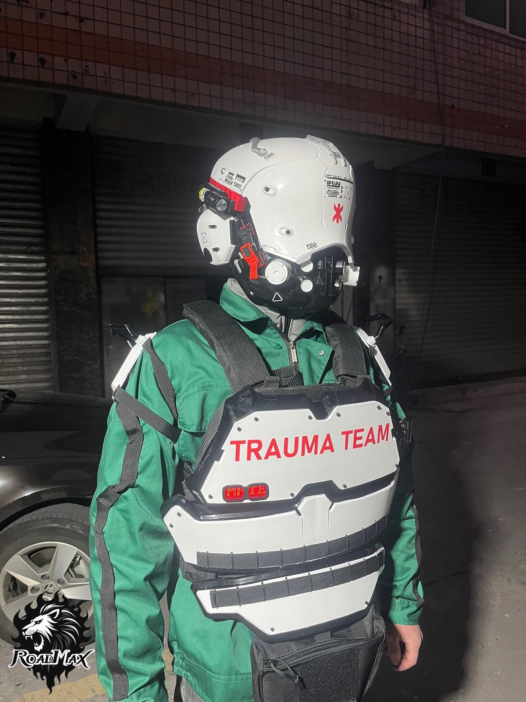 Cyberpunk Trauma Team Set,trauma Team Helment,shoulder Armor and Chest ...