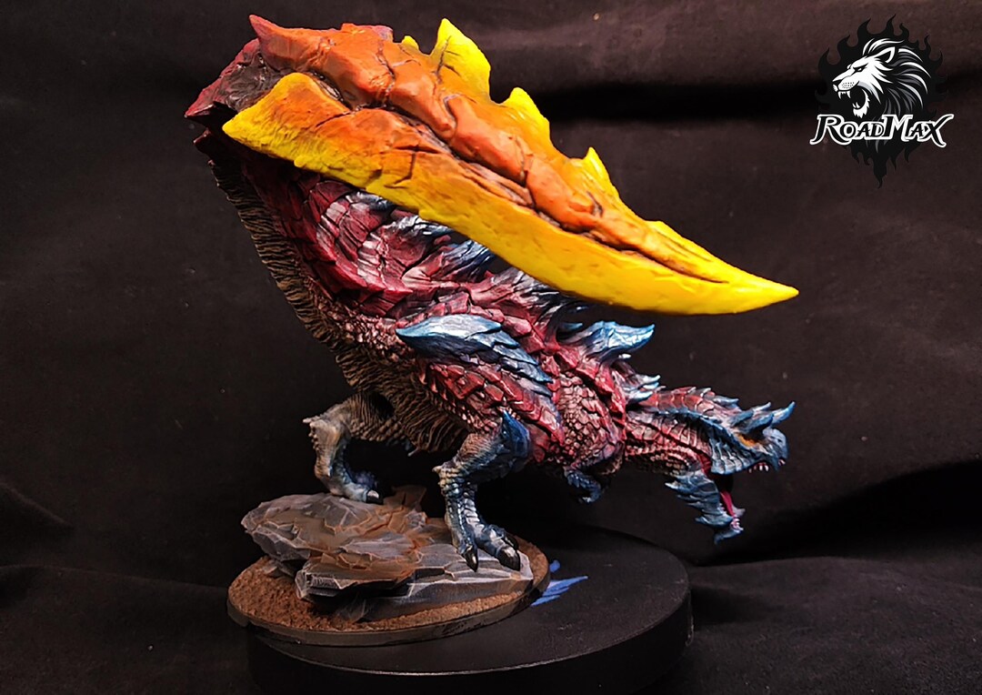 Painted Glavenus Figure Monster Hunter Figure,hand Painted,mhw Figures ...