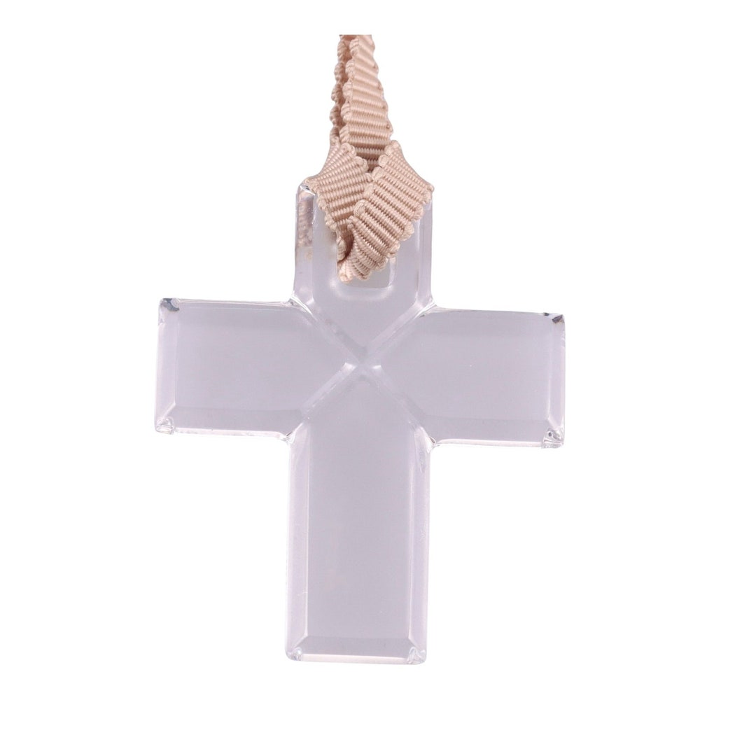 Baccarat Clear Crystal Cross Pendant Necklace - Etsy