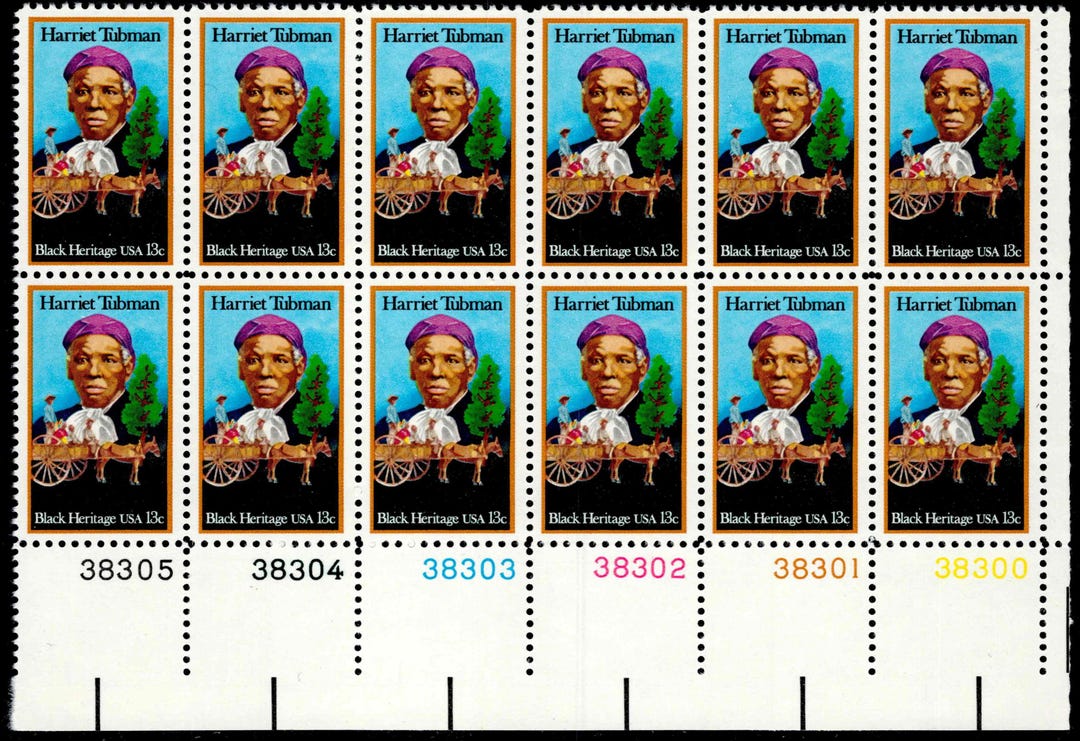 US Harriet Tubman Black Heritage Block of Twelve Unused 13 Cent Stamps ...