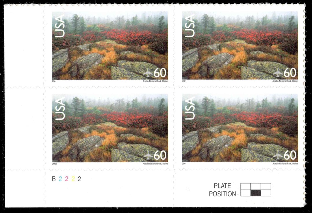 US Acadia National Park Block of Four Unused 60 Cent Stamps - Etsy