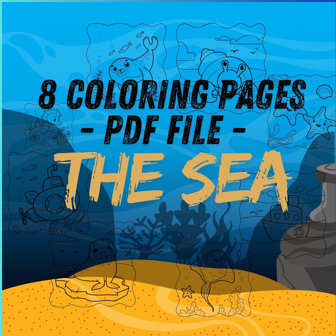 8 the Sea PDF File Sea Themed Coloring Pages Creative Activities for ...