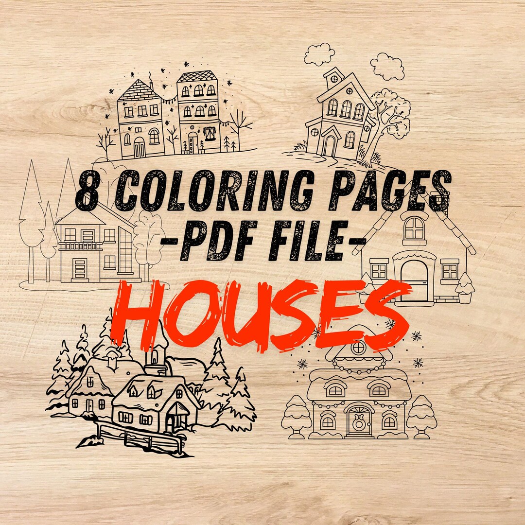 8 Houses PDF File House Coloring Pages Creative Activities for Kids ...