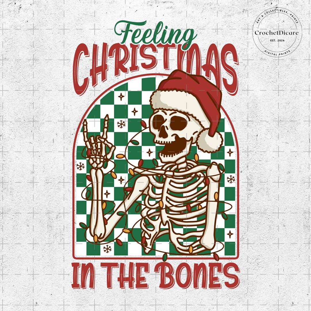 Feeling Christmas in the Bones Png, Trendy Christmas Png - Etsy
