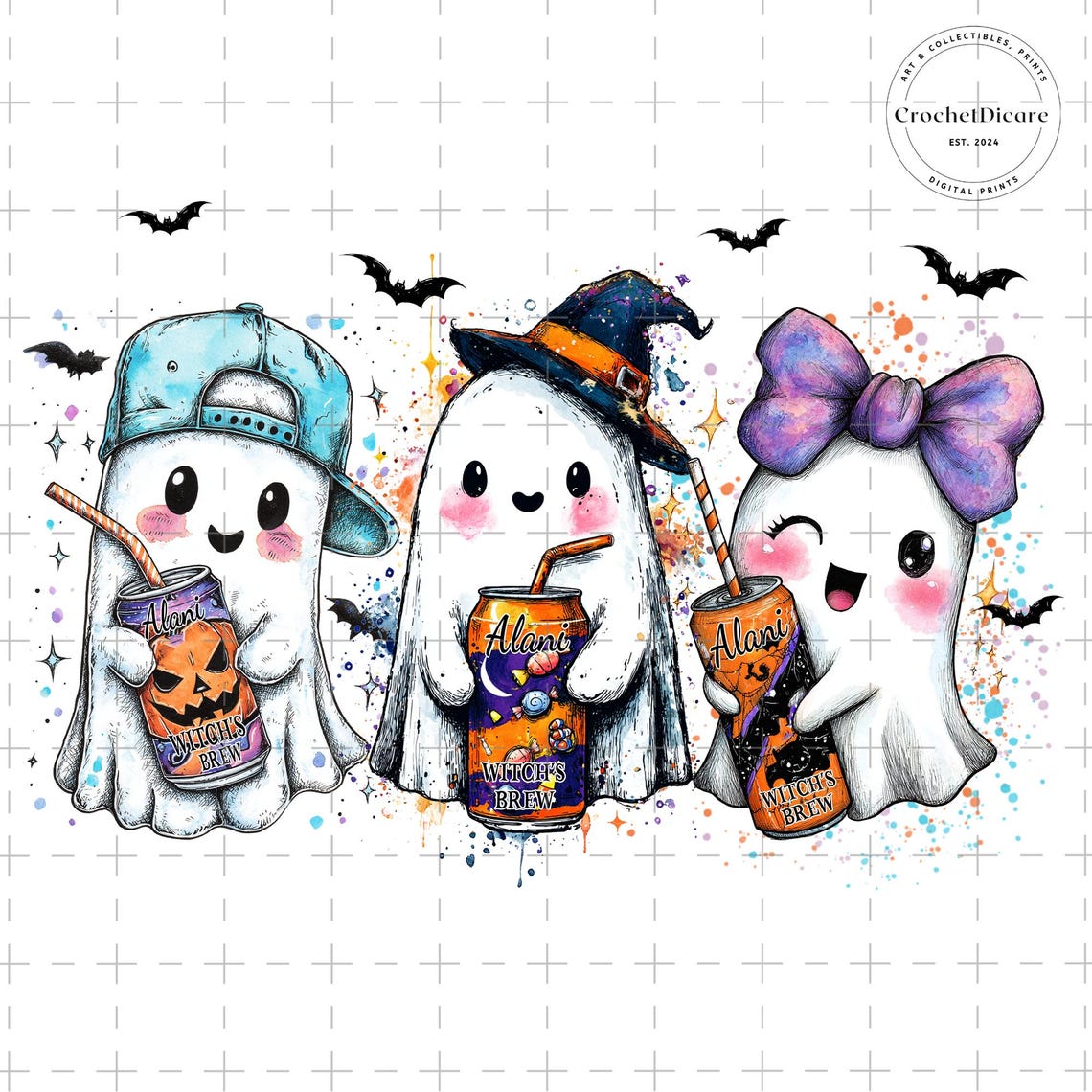 Ghost Soda Png, Retro Halloween Can Png, Coquette Boo Ghost Halloween ...
