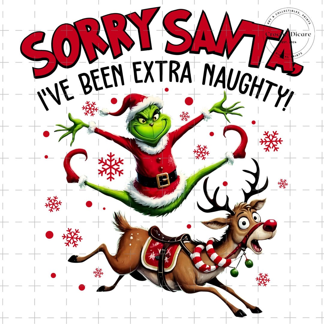 Sorry Santa I've Been Extra Naughty PNG, Retro Christmas Feral Png ...