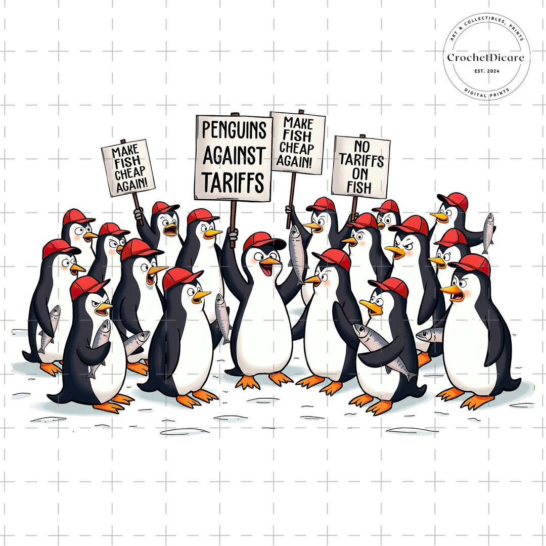 Penguins RESIST Png, Flippers up Png, Funny Tariffs Png, Resistance ...