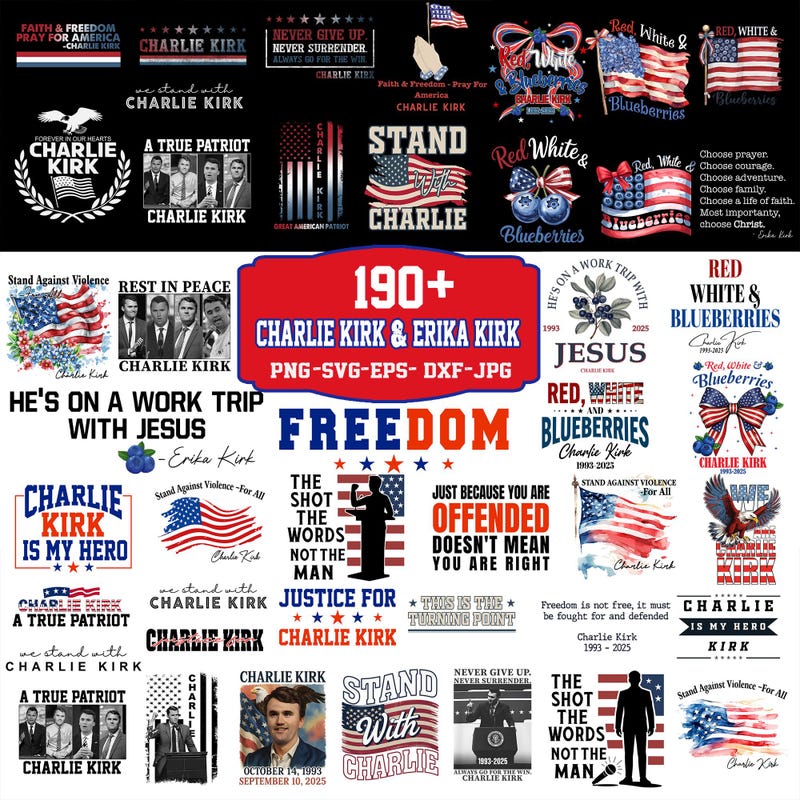 Charlie Kirk Svg - Etsy