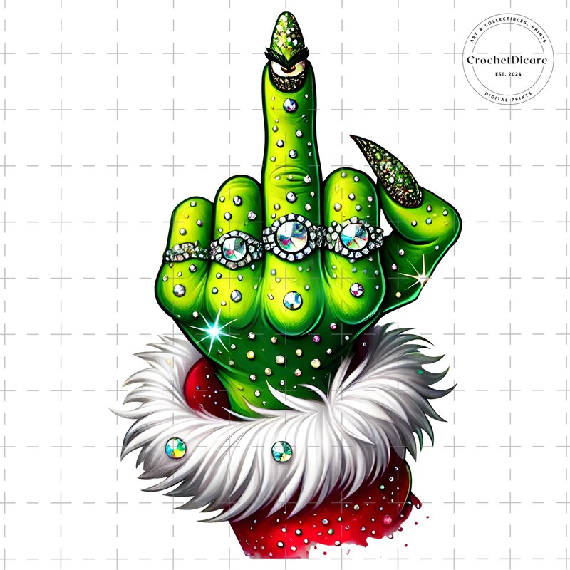Santa Middle Finger - Etsy