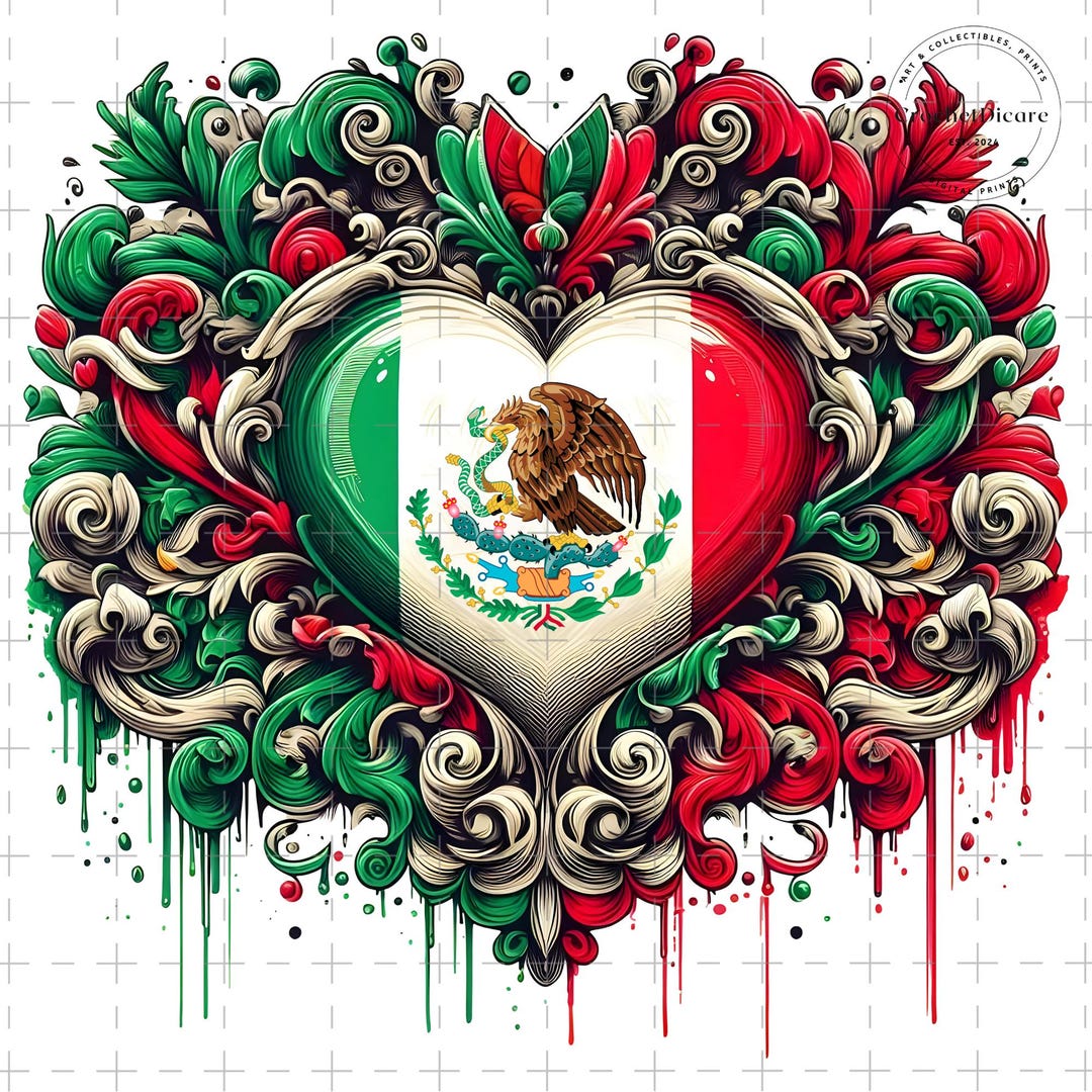 Mexico Heart Png, Mexican Flag Png, Patriotic Png, Travel Png, Latino ...