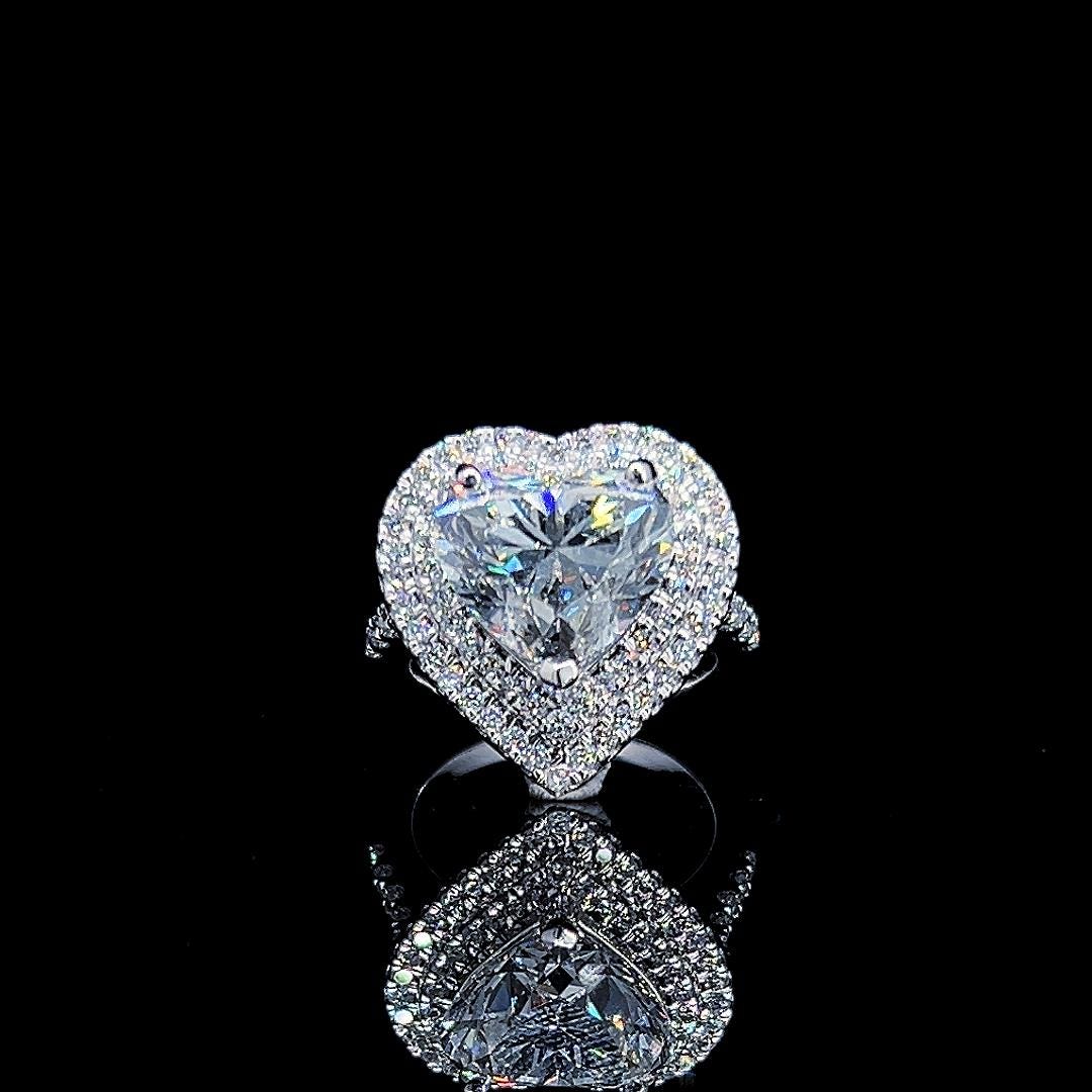 Heart Shape Diamond Engagement Ring Heart Diamond Proposal Ring IGI ...