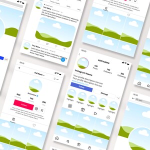 Social Media Profile Mockup Kit | Instagram, Facebook, Twitter, Tiktok ...