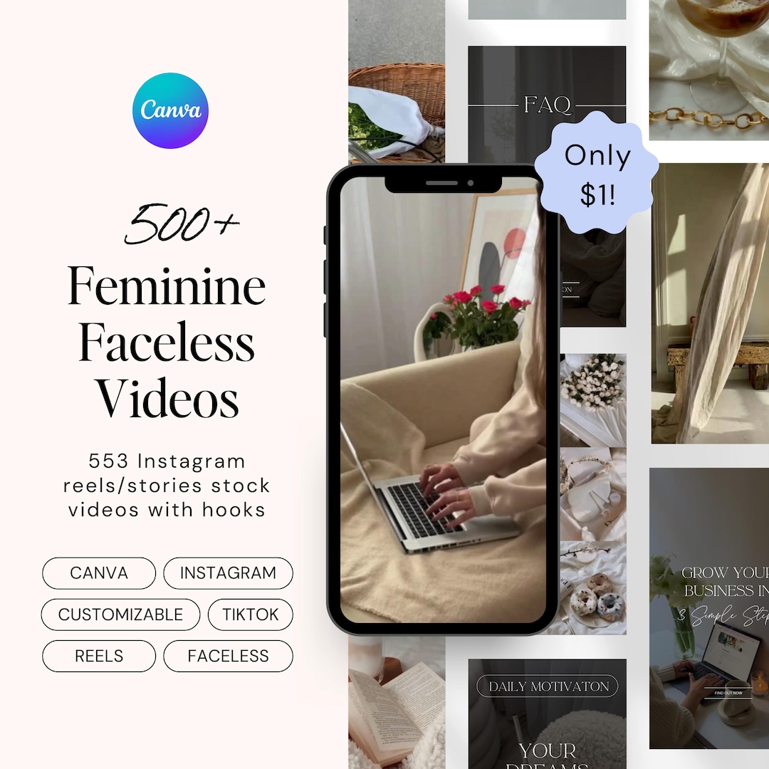 500+ Feminine Faceless Aesthetic Insta Reel Templates | Viral Content ...