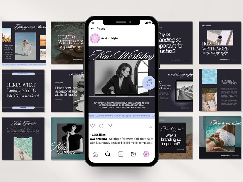 Instagram Canva Templates | Instagram Post, Portrait Template | Boho ...