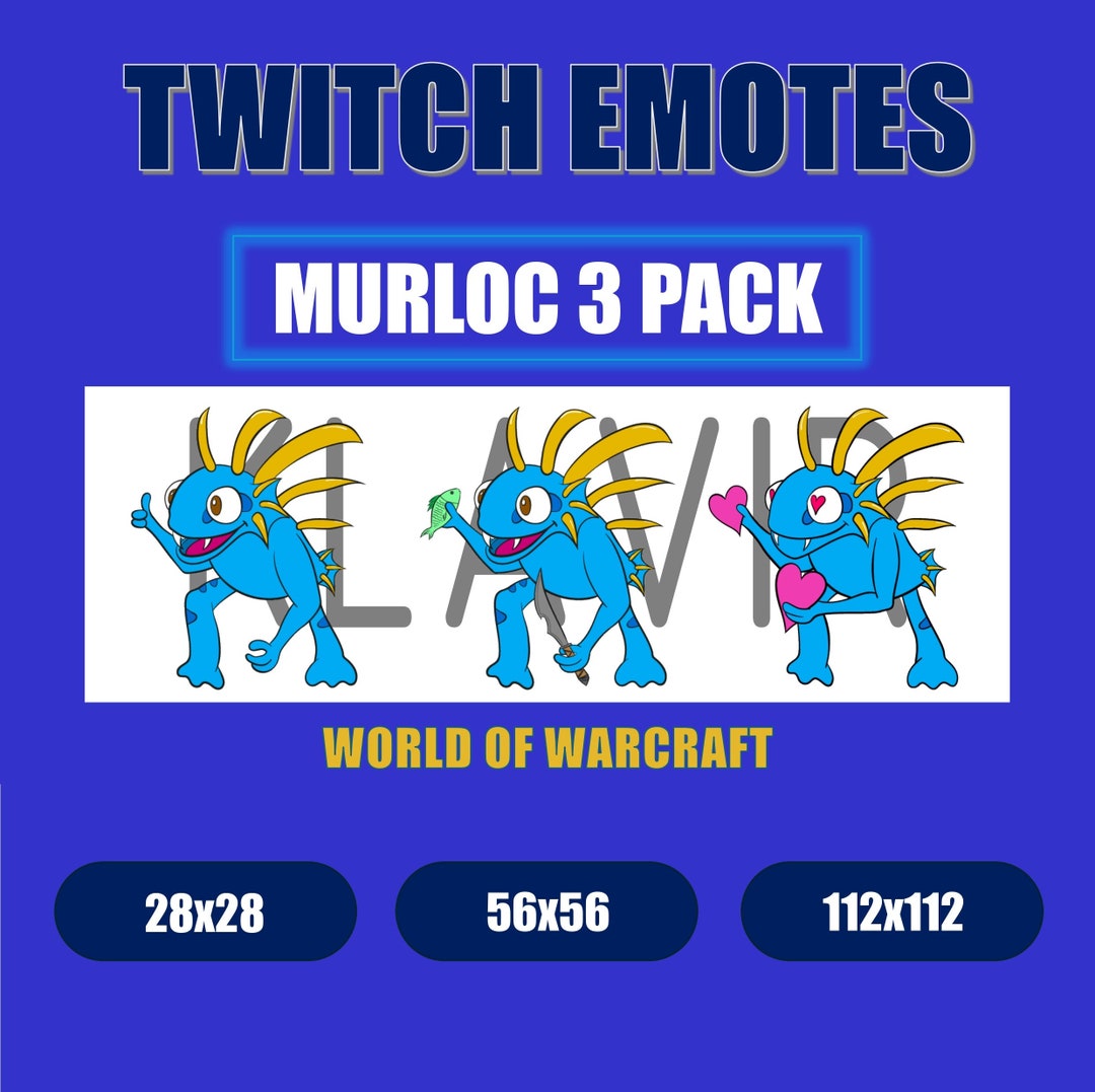 Murloc 3 Pack World of Warcraft Twitch Emotes - Etsy