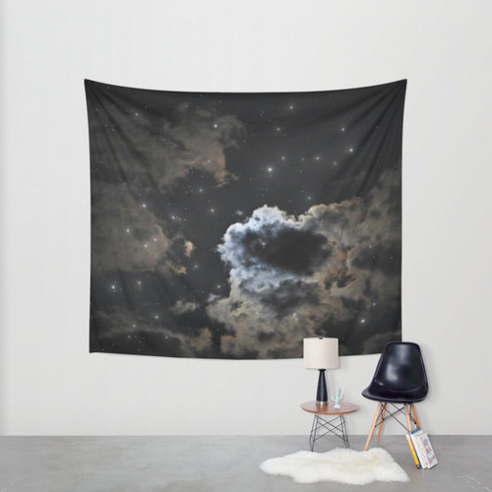 Starry Night Sky Wall Tapestry Moon Tapestry Night Sky Home - Etsy