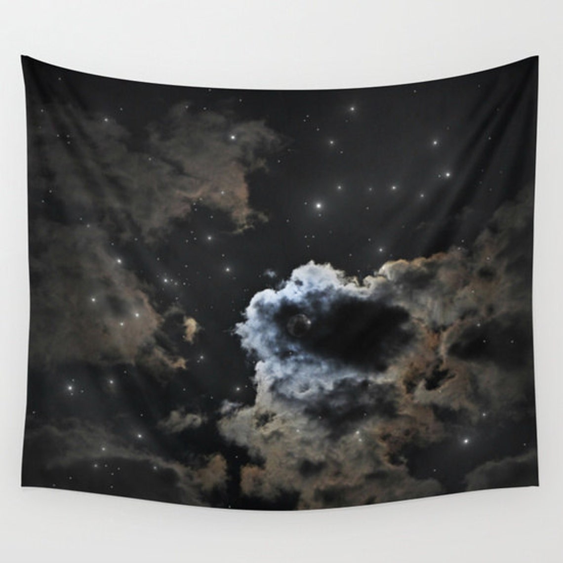 Starry Night Sky Wall Tapestry Moon Tapestry Night Sky Home - Etsy