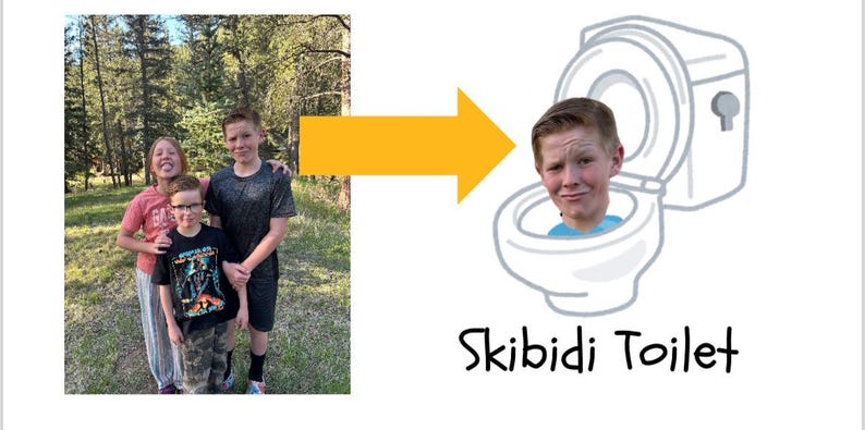 Skibidi Toilet Custom Digital File for Printing Gen Alpha Slang Youtube ...