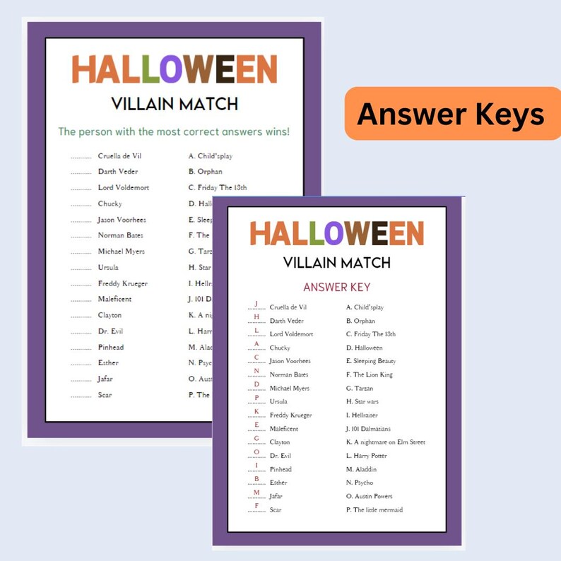 Halloween Games Printable for Classroom Party Elementary School Morning ...