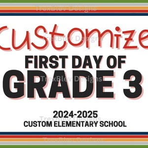 Retro-inspired First Day of School Sign Two Color Palettes Printable ...