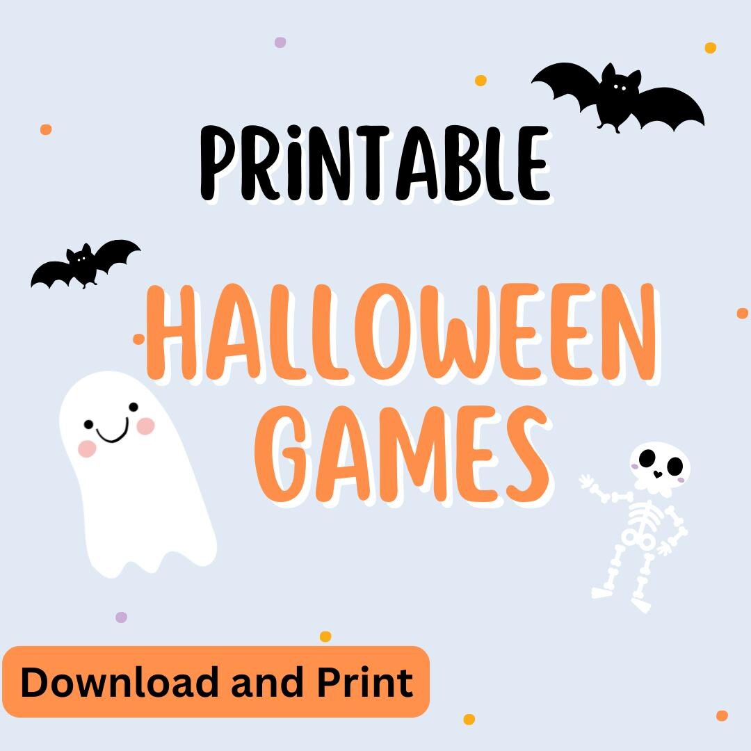Halloween Games Printable for Classroom Party Elementary School Morning ...