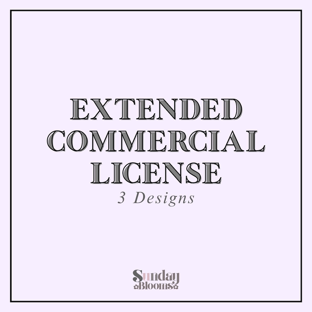 Extended Commercial License for 3 Design | Commercial Use for Fabric ...
