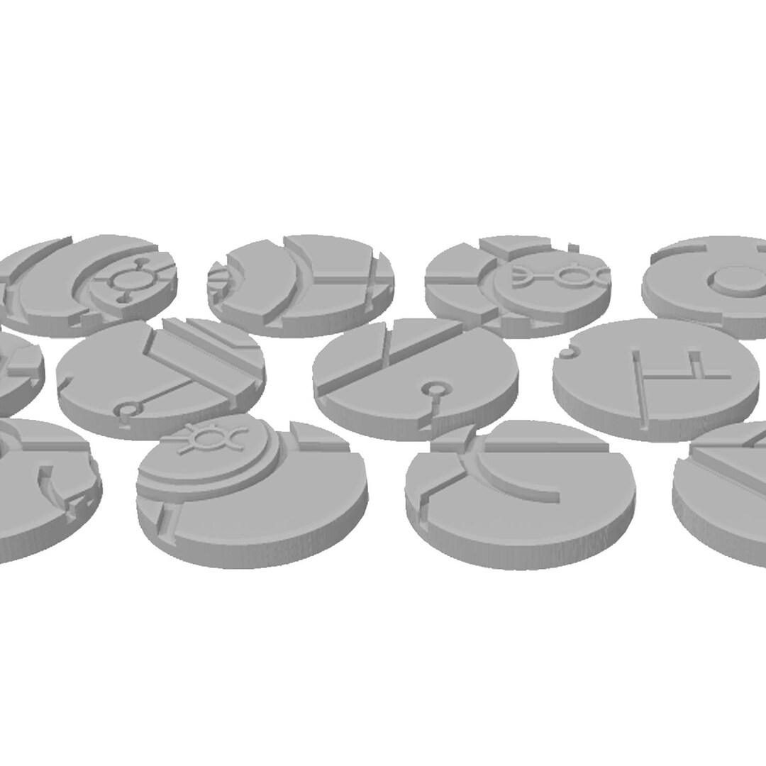 3D Printed Magnetized Cyborg Miniature Bases for Rpgs, Warhammer and ...