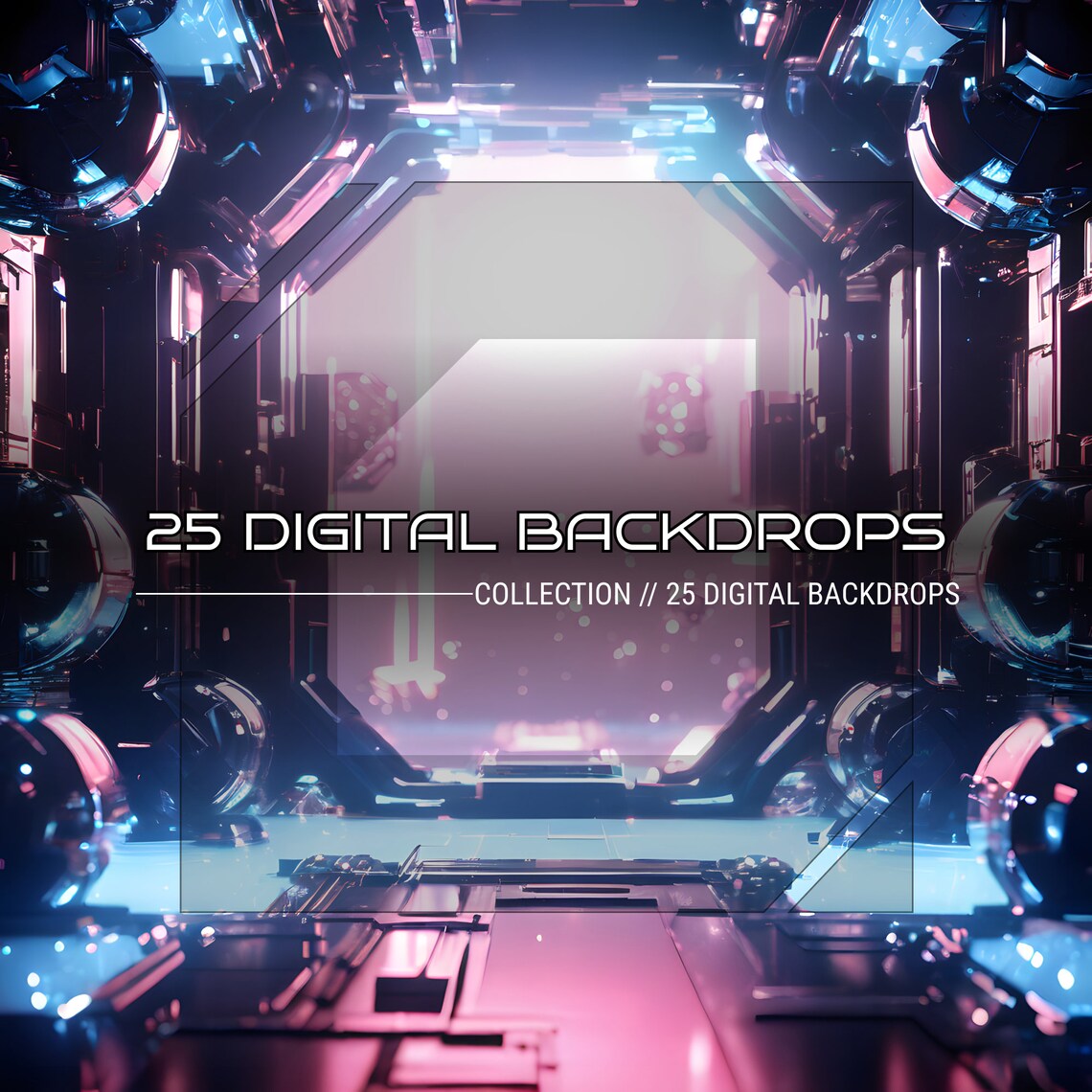 Vaporwave Futuristic Wall Digital Backdrops Maternity Backdrop Studio ...