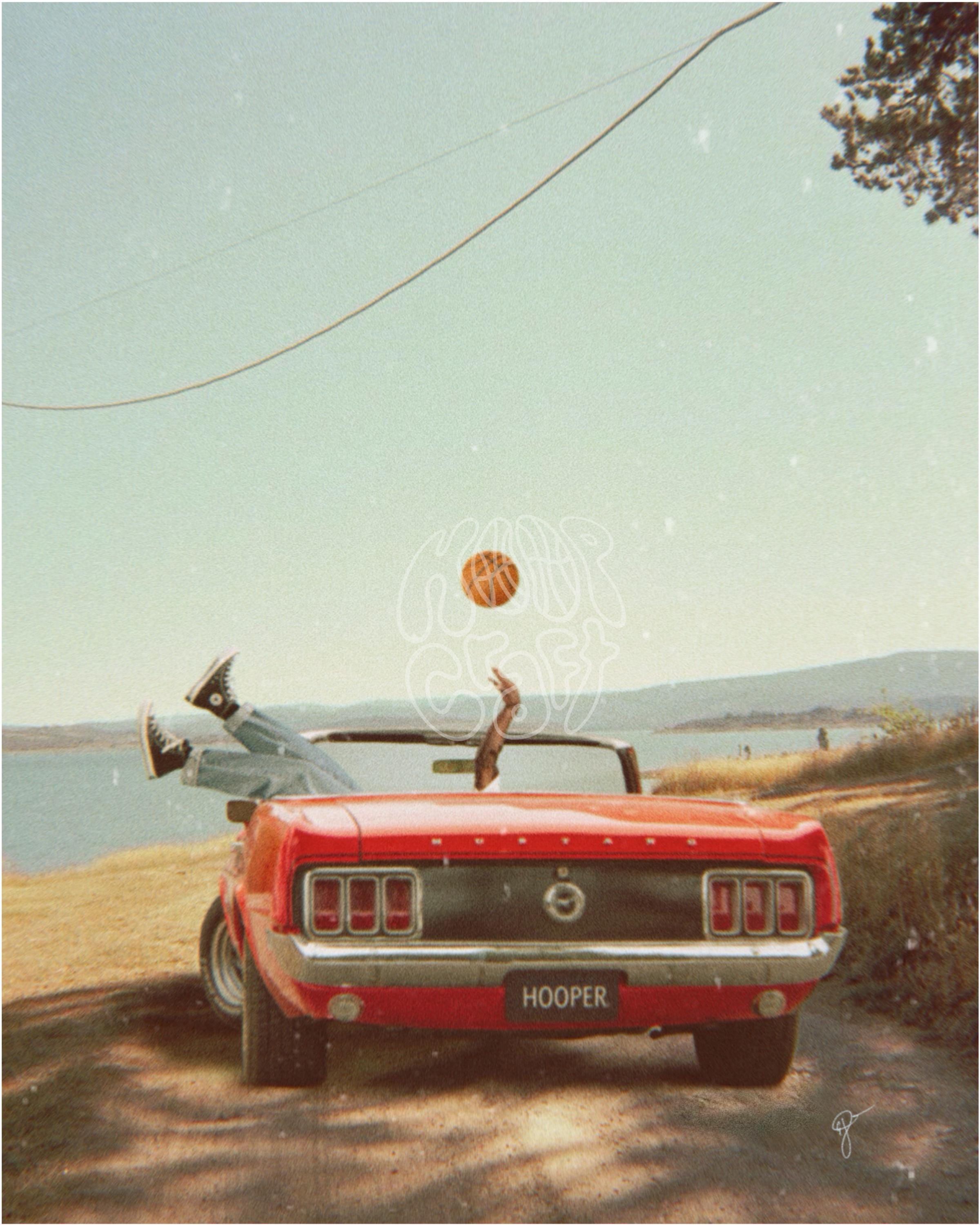 Muscle Car Hoops Digital Download Basketball Poster Print Basketball ...