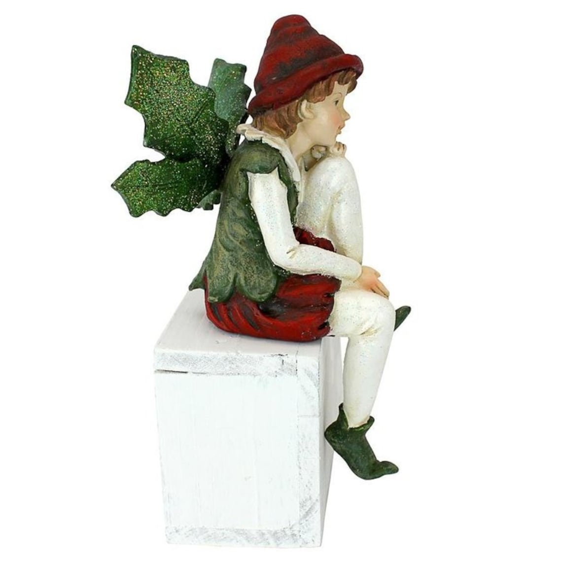 Santa's Christmas Elf Shelf Sitter Statue Emmanuel - Etsy