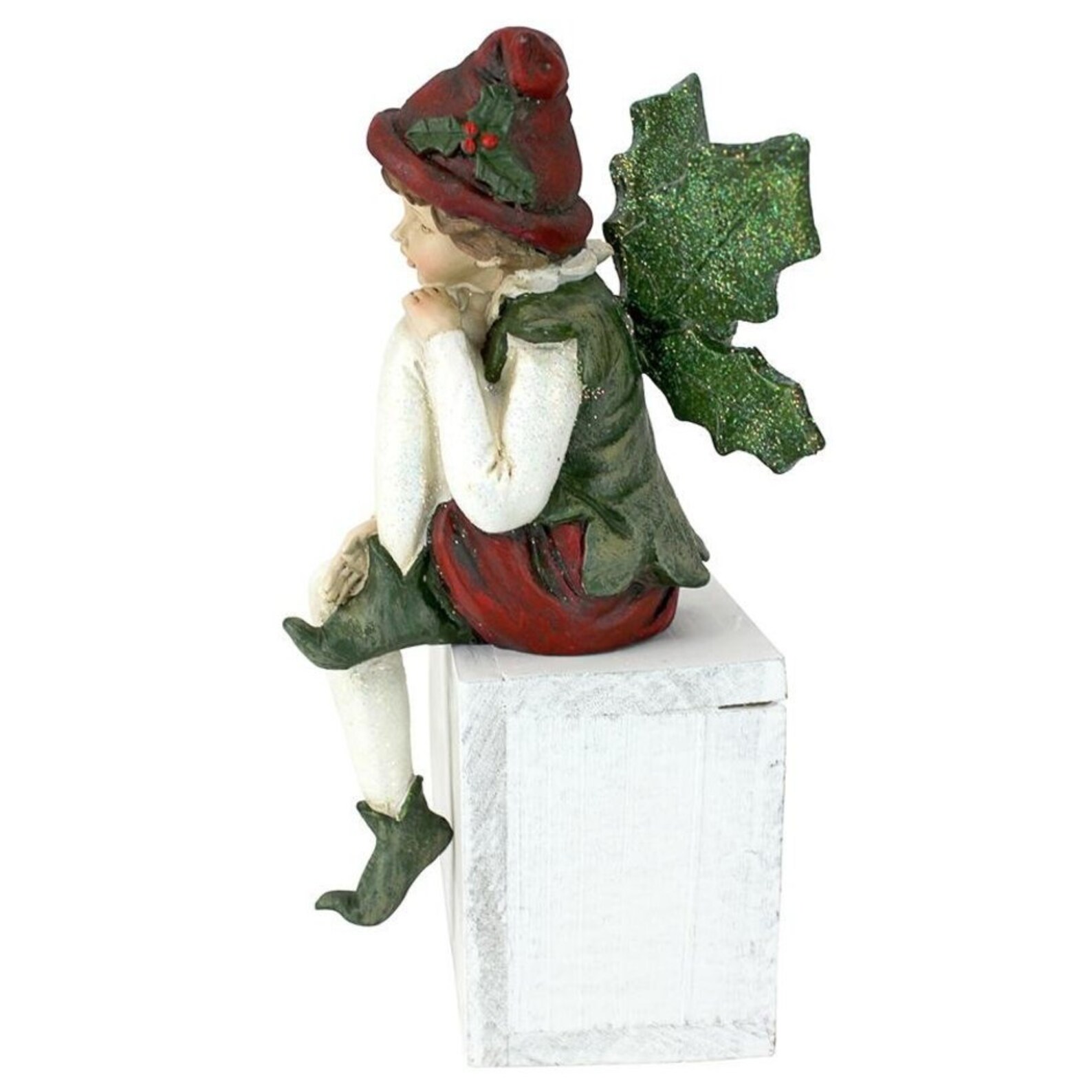 Santa's Christmas Elf Shelf Sitter Statue Emmanuel - Etsy
